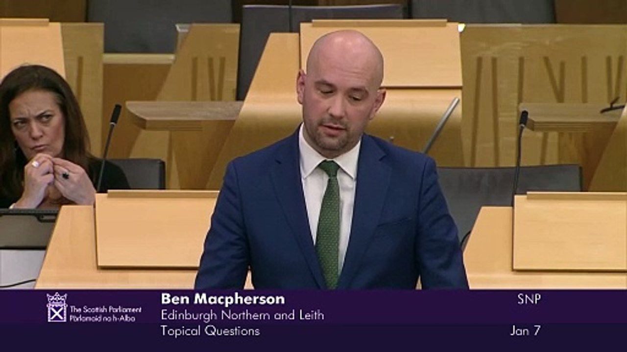 Ben Macpherson tells Scottish Parliament crime and antisocial behaviour ...