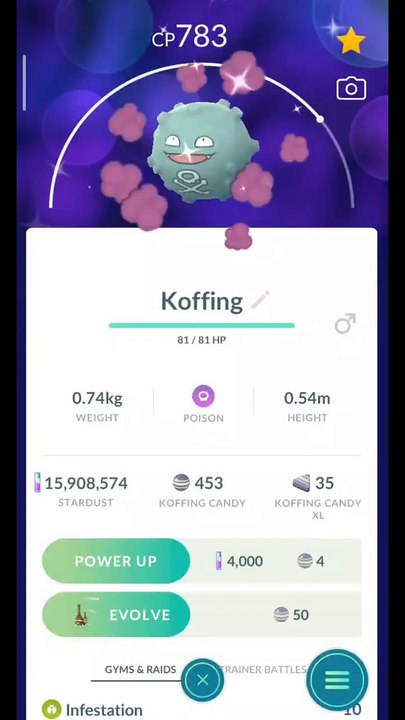 Pokémon GO-Evolving Shiny Koffing Into Galarian Weezing - video Dailymotion
