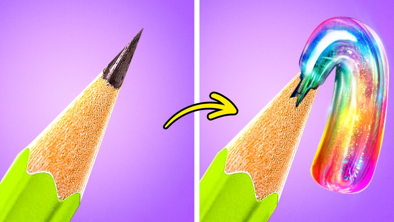 CREATIVE ART HACKS AND TIPS || How to Make School Fun by 123 GO SCHOOL ...