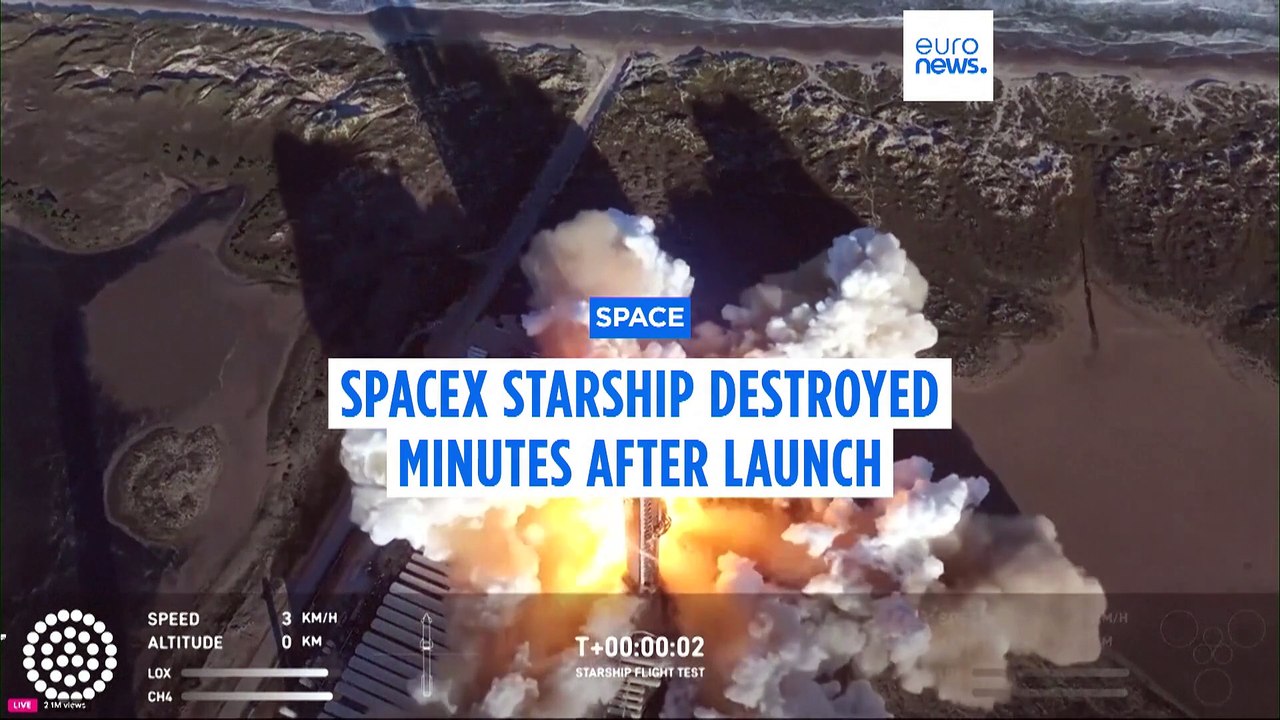 SpaceX's Starship explodes during test launch minutes after rocket ...