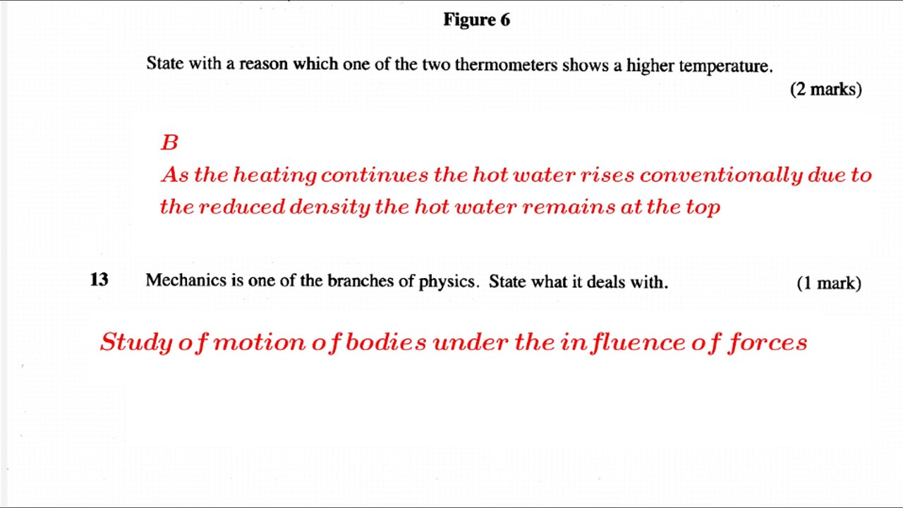 Physics revision #KCSE 2015 paper 1 #physics questions and answers ...
