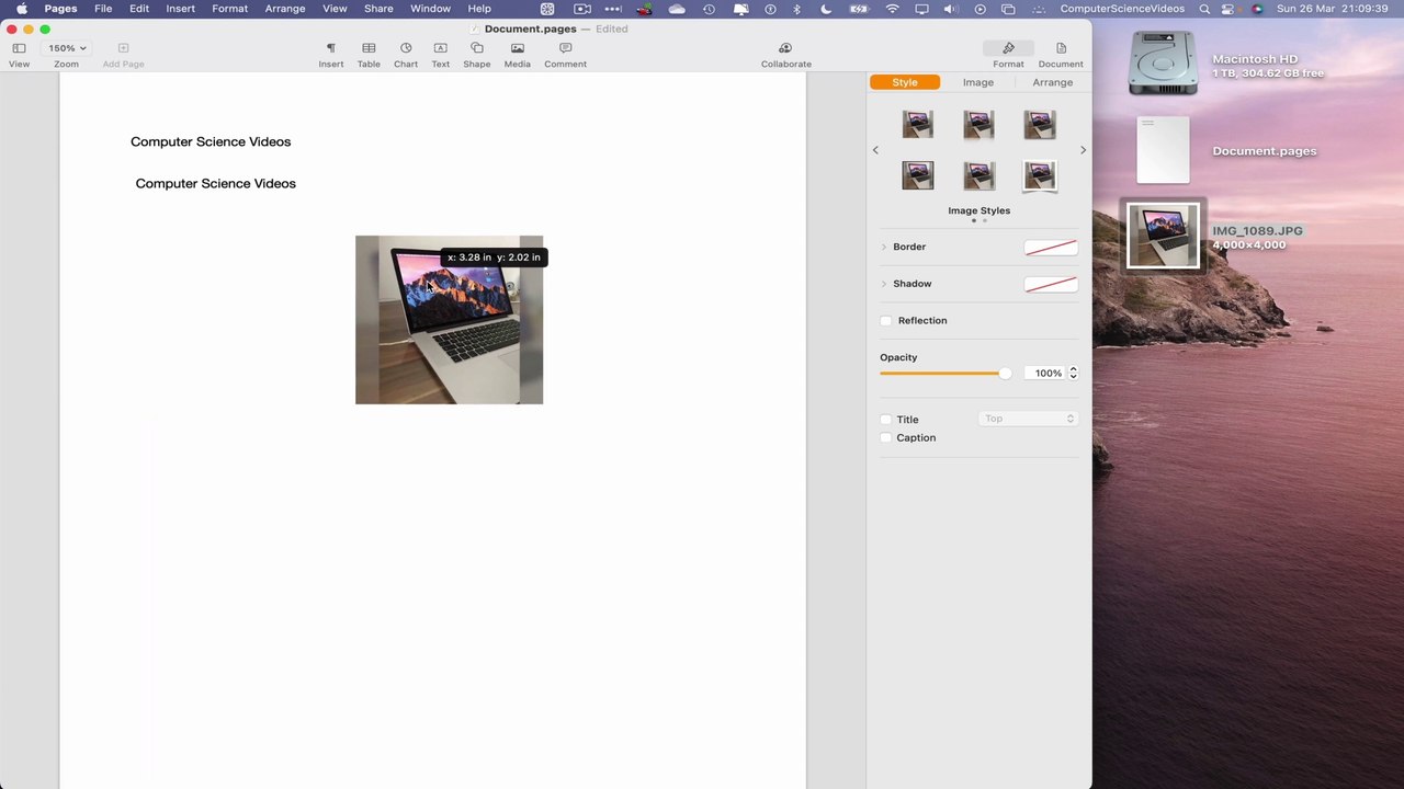 How to INSERT an IMAGE to a Document On the Pages Application Using a Mac - Basic Tutorial | New ...