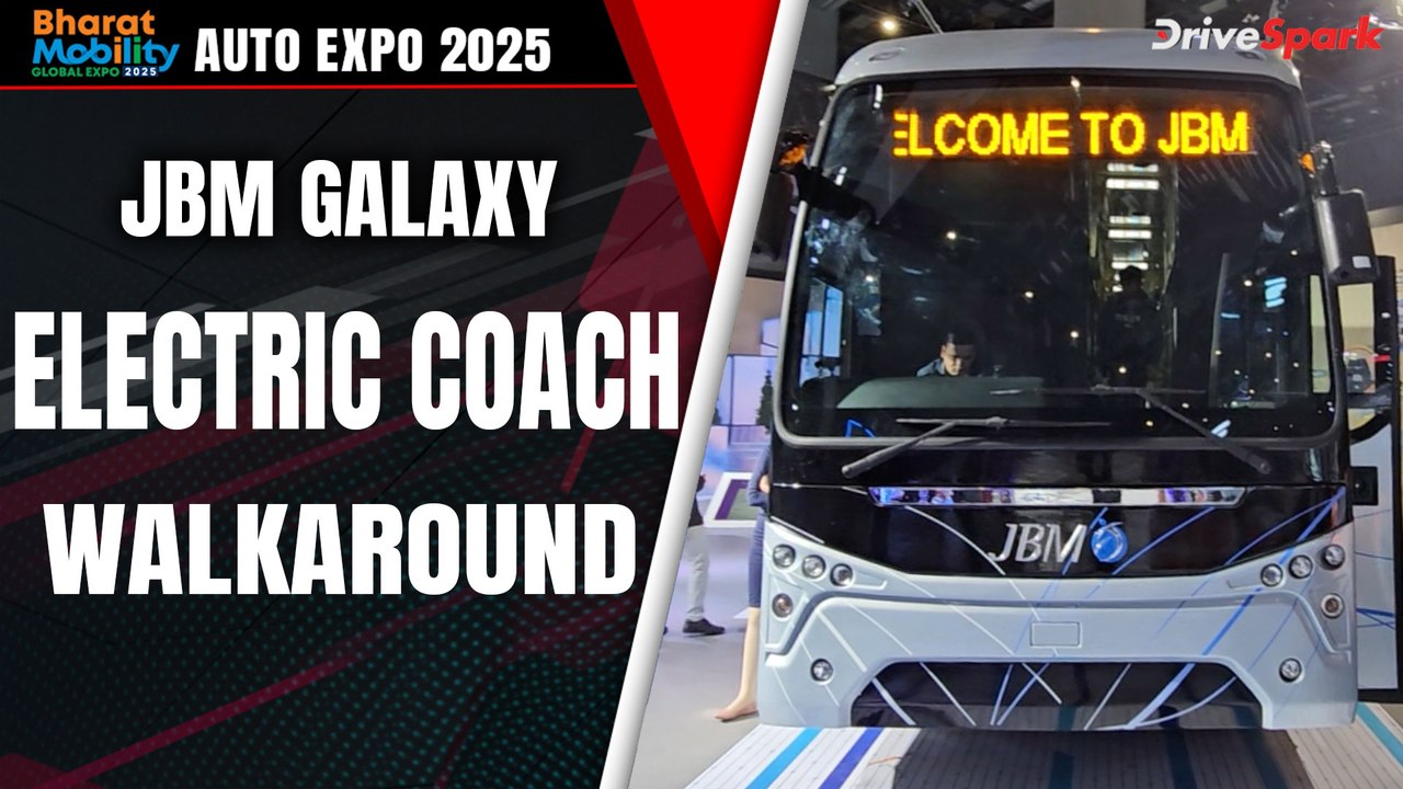 Auto Expo 2025: JBM Galaxy Electric Coach Walkaround Video | ಸಖತ್ ...