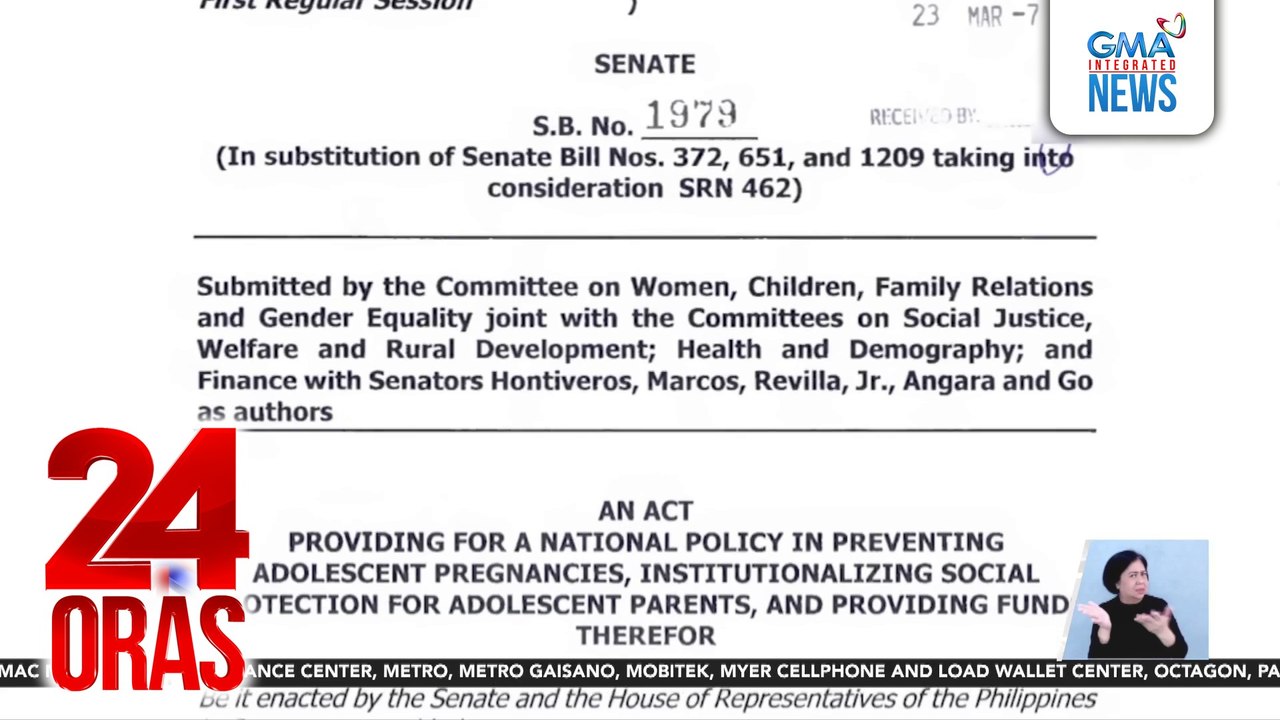 PBBM sa ilang probisyon ng Senate Bill 1979 o Prevention of Adolescent ...