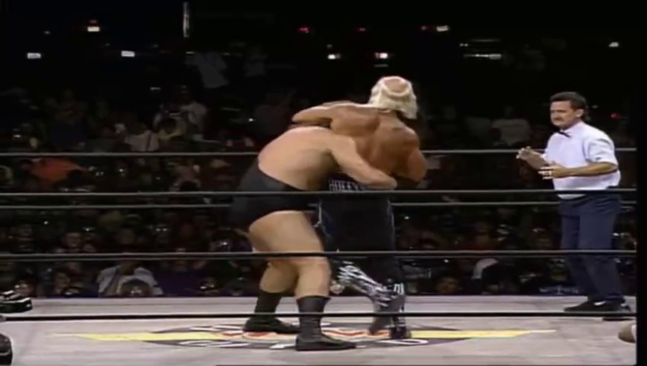WCW Hog Wild 1996 - Hollywood Hulk Hogan vs The Giant (WCW World Heavyweight Championship ...