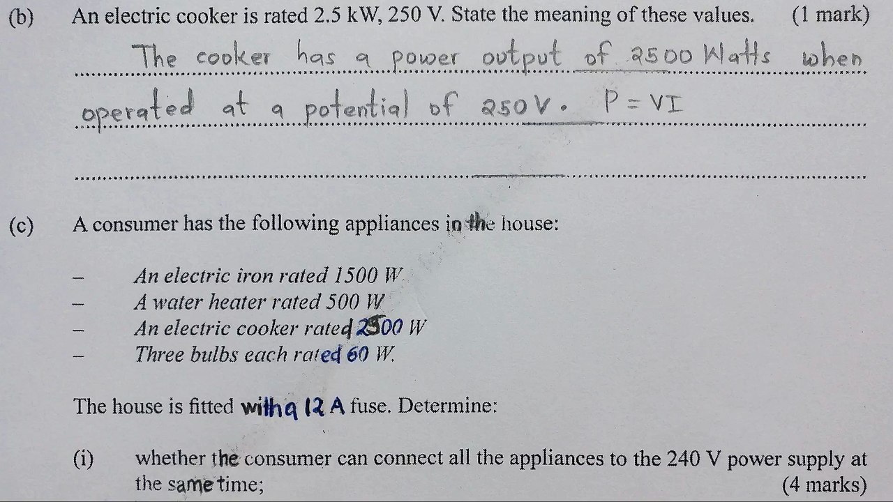 Physics questions and answers_KCSE 2020 paper 2 physics_ High school ...