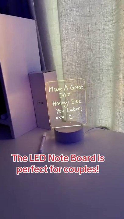 Creative Note Board Creative Led Night Light USB Message Board - video ...
