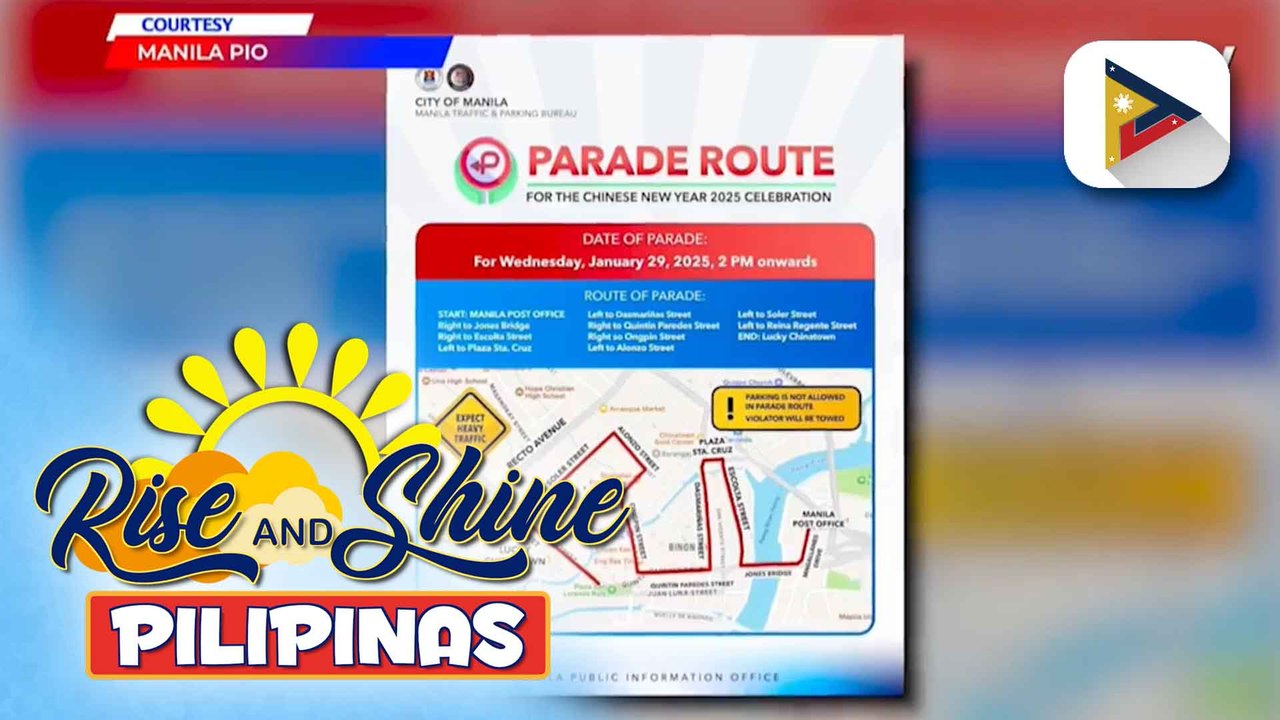 Ilang kalsada mula Manila Post Office hanggang Lucky Chinatown, isasara ...
