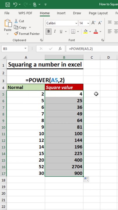 Learn How to Square a Number in Excel (Excel 2025 Tutorial) | Excel Formula for Squaring Numbers ...
