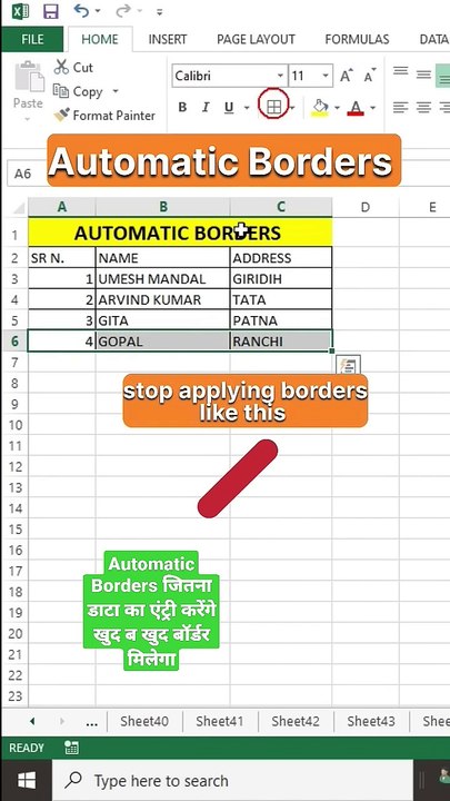 "Master Automatic Borders in Excel | Quick & Easy Excel Formatting" | "How to Set Up Automatic ...