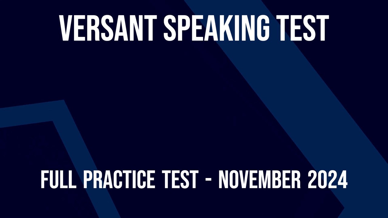 Versant English test - All parts with answers - Full practice test ...