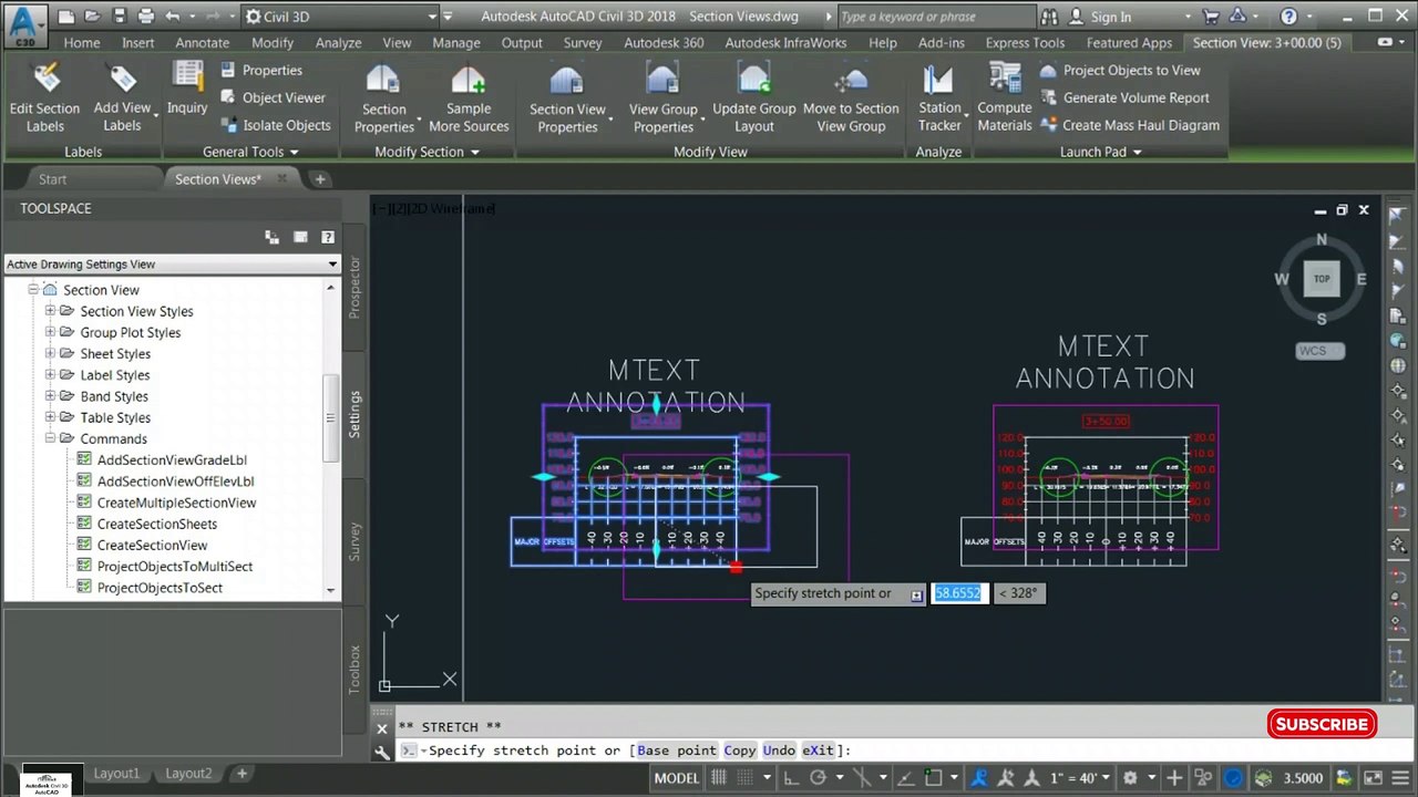 How to Bind Drafting Elements to Section Views and Move Section Views ...