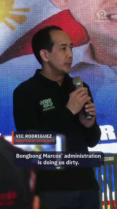 Vic Rodriguez taunts Marcos in 2025 Senate run kickoff - video Dailymotion