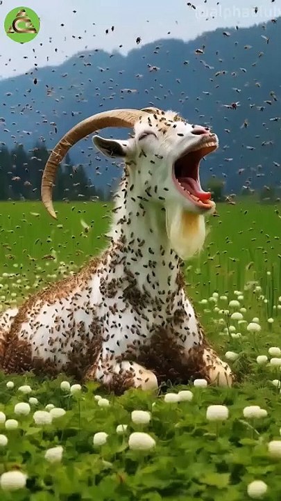 Goat_covered_in_honeycomb-bees_saved_by_rescue_team_#humanity_#animals ...