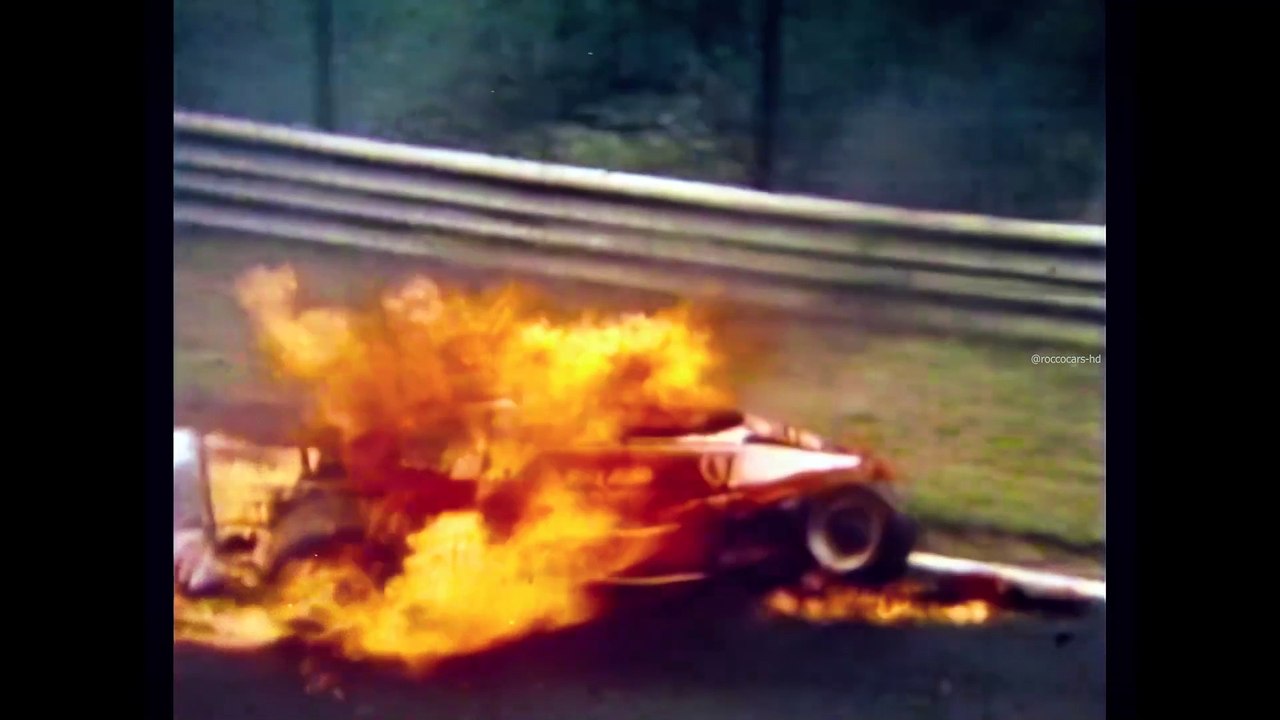 [HD] F1 1976 Niki Lauda Crash (Nürburgring, German GP) Ferrari 312T ...