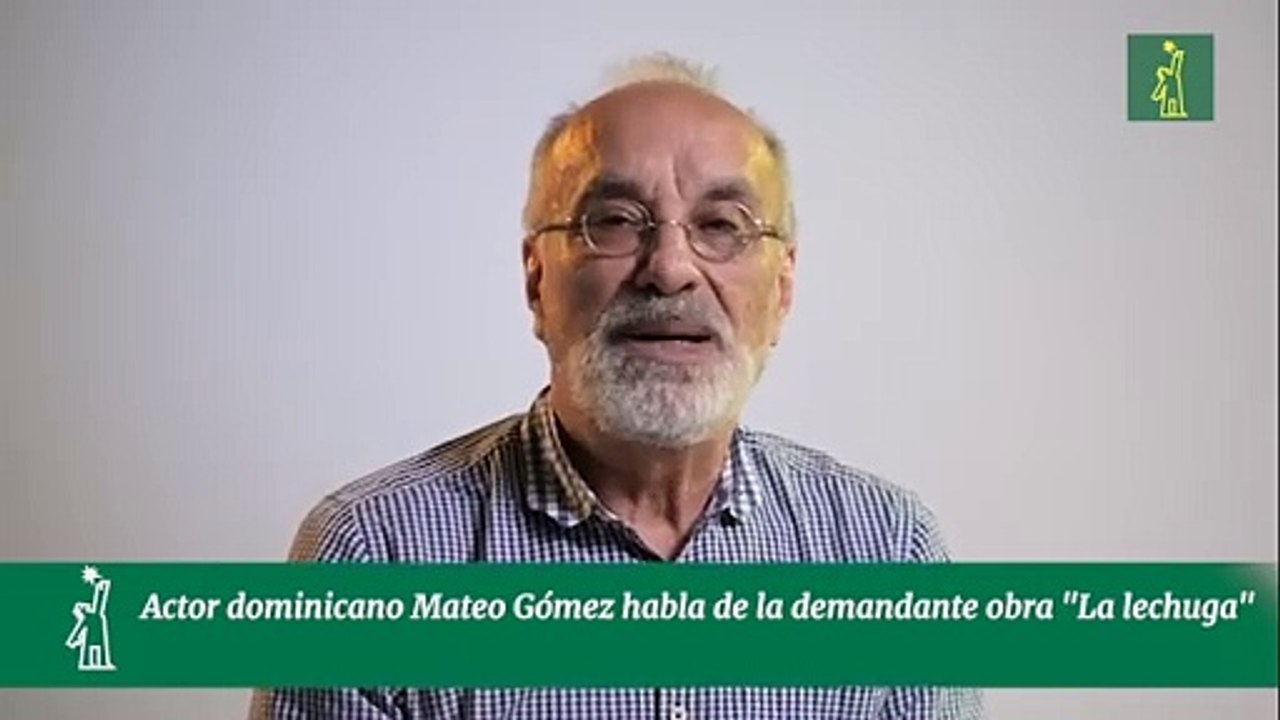 Actor dominicano Mateo Gómez habla de su incursión en el teatro criollo ...