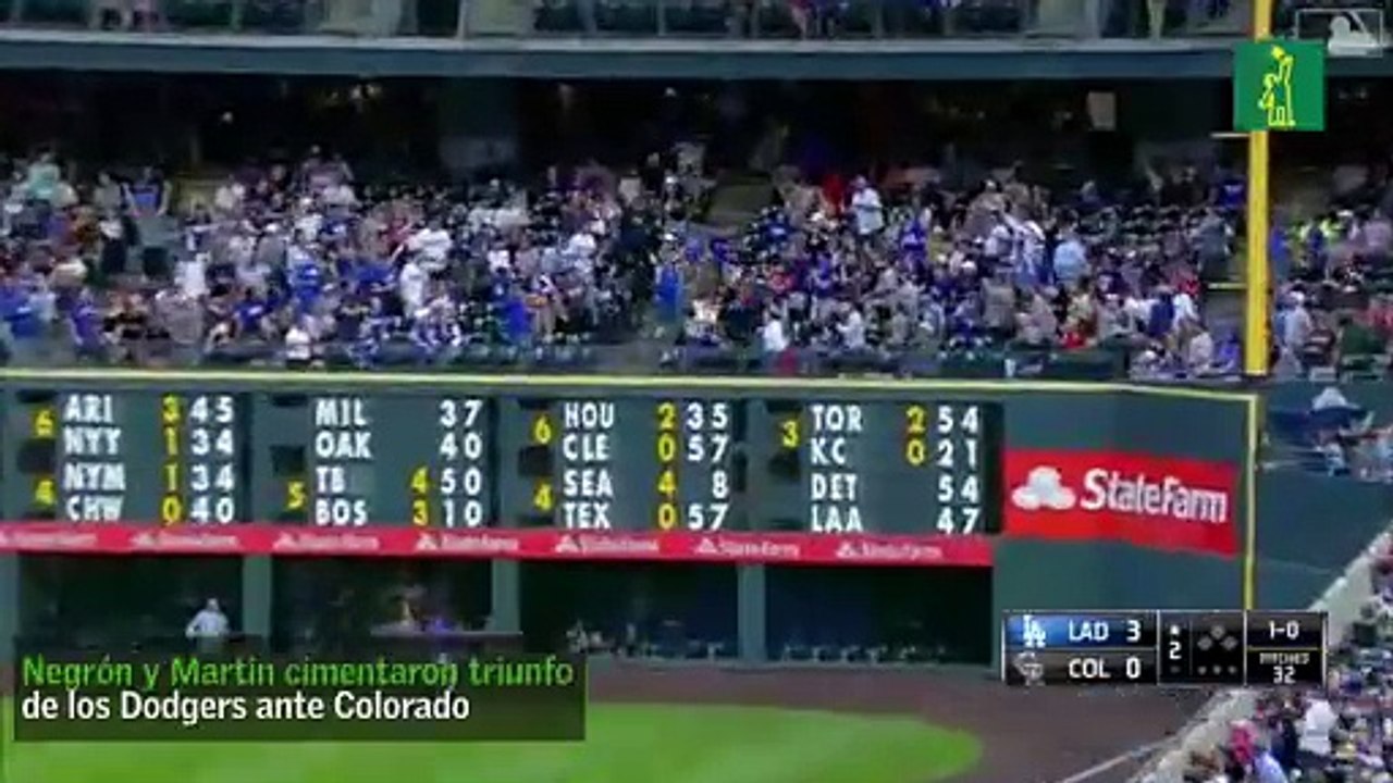Negrón y Martin cimentaron triunfo de los Dodgers - Vídeo Dailymotion