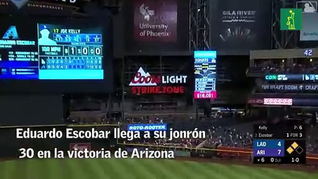 El jonrón 30 de Eduardo Escobar en la victoria de Arizona sobre los ...