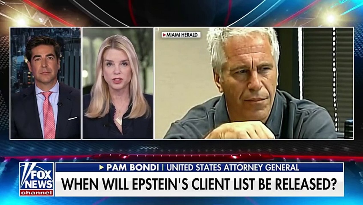 BREAKING VIDEO – AG Pam Bondi says Epstein files to be released ...