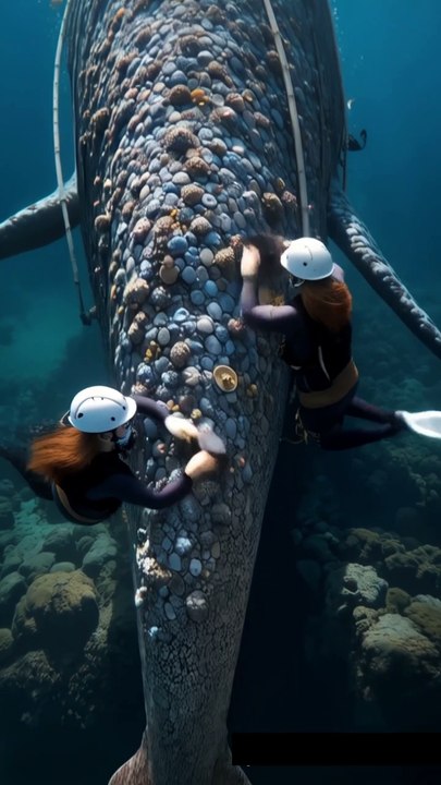 🐋 Epic Whale Rescue! Team Scrubs Giant Whale Covered in Barnacles! 🧼 ...