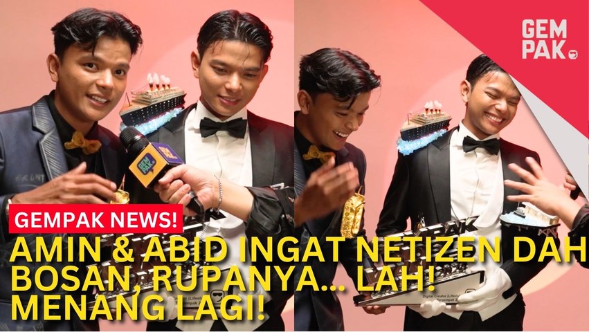 #GempakVideoNews : Amin Abid Tak Sangka Menang Lagi! Ingat Netizen Dah ...