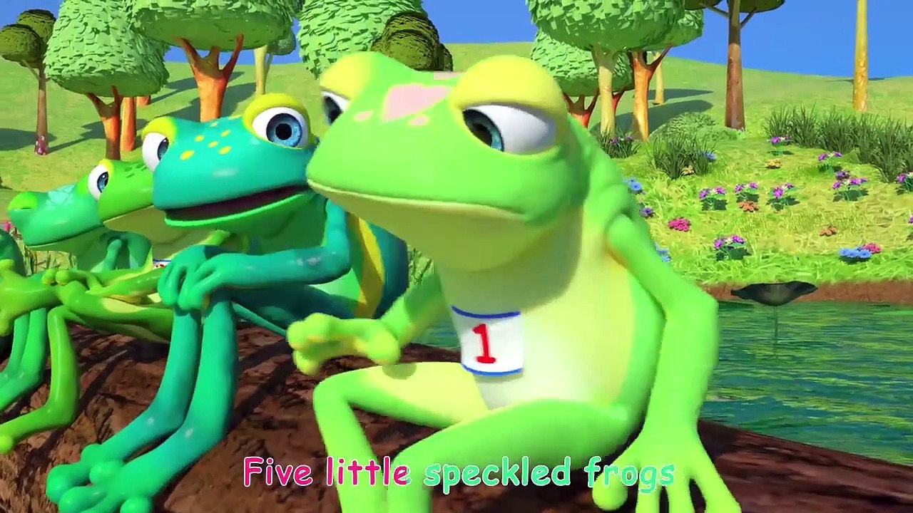 Five Little Speckled Frogs! _ CoComelon Animal Time _ Animal Nursery ...