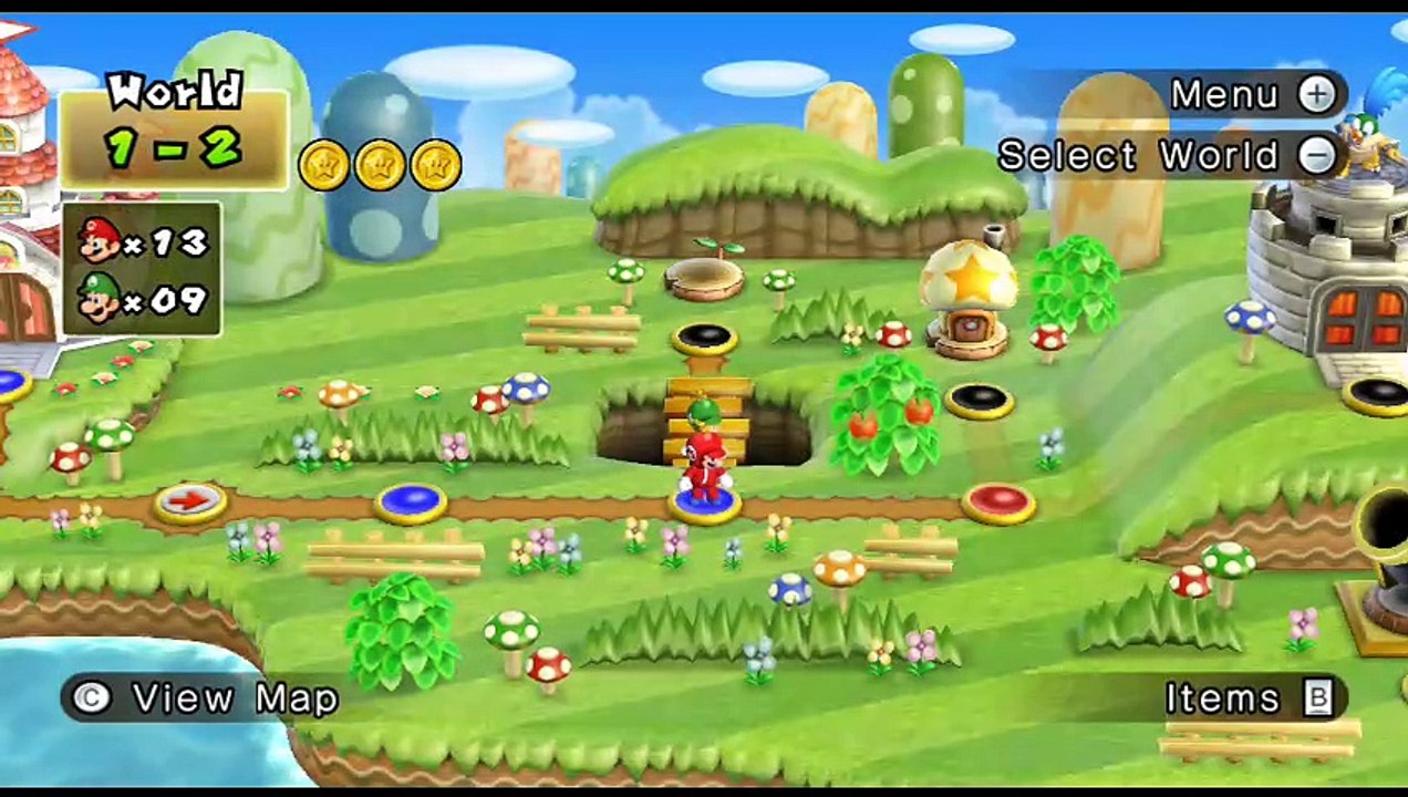 New Super Mario Bros. Wii online multiplayer - wii - Vidéo Dailymotion