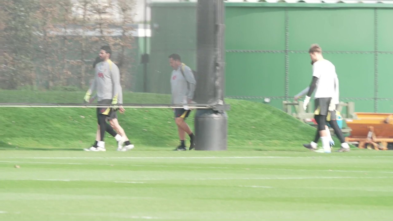 Alisson Becker leads the keepers out as Liverpool prepare for PSG ...