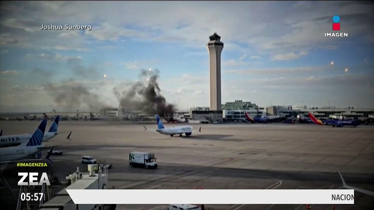 Avión de American Airlines se incendia en aeropuerto de Denver - Vídeo Dailymotion