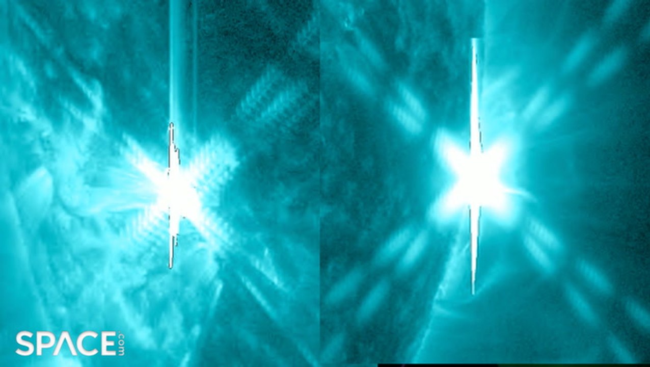Double X Flare As Spacecraft Spots Sun Blasting A Pair Of Major ...