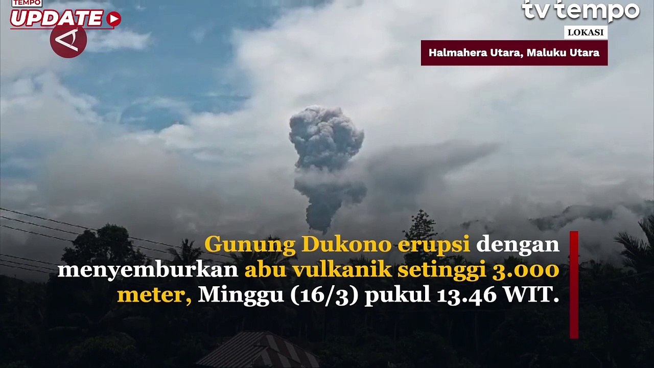 Gunung Api Dukono Erupsi, Warga Diminta Waspada dalam Radius 4 ...