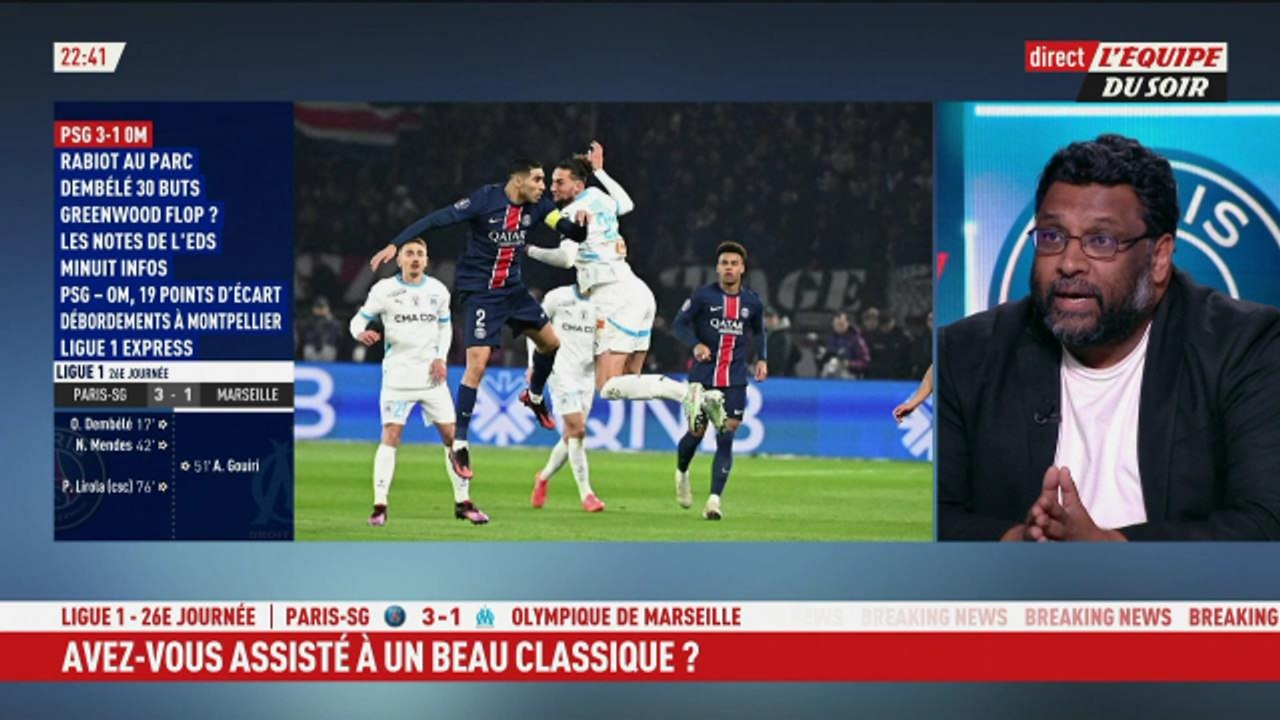 PSG 3-1 OM : Avez-vous assisté à un beau Classique ? - L'Équipe du Soir - extrait - Vidéo ...