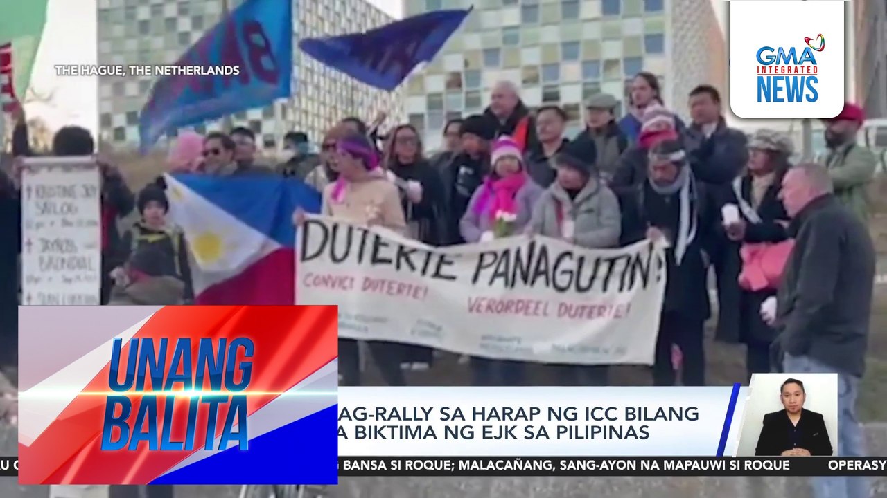 Ilang grupo, nag-rally sa harap ng ICC bilang suporta sa mga biktima ng ...