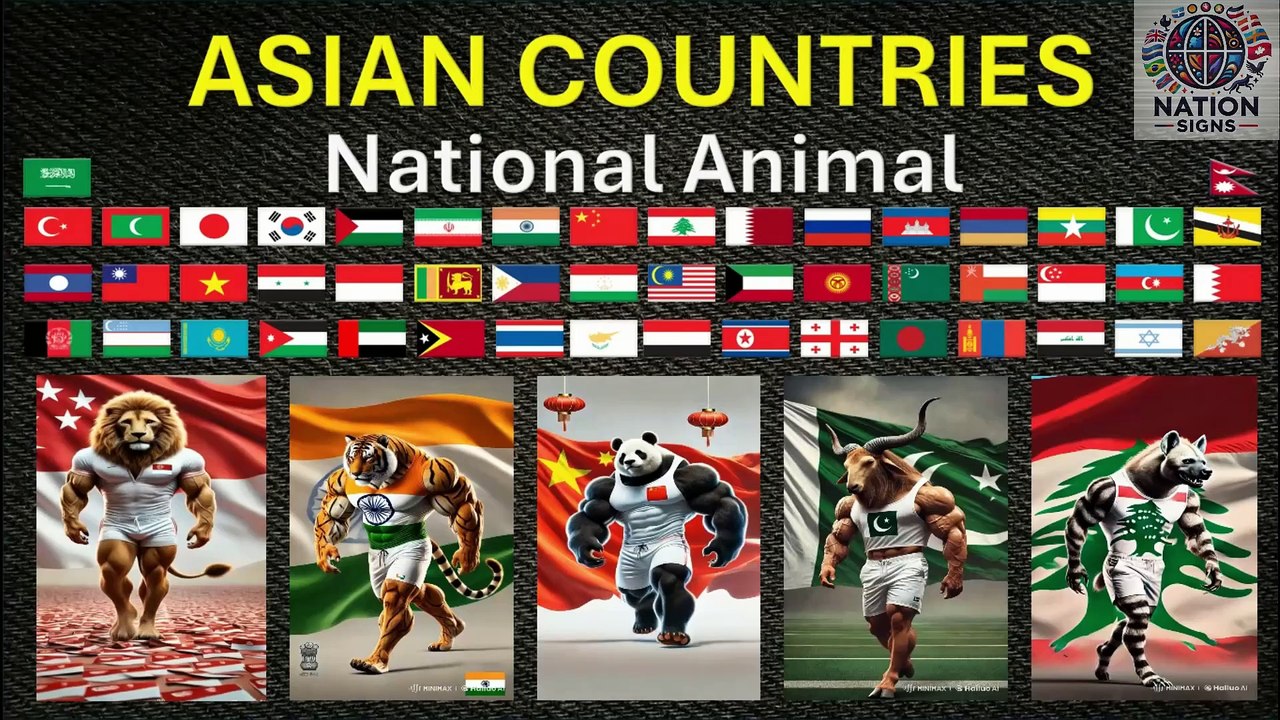 National Animals of Countries | Countries Flags | Asian Countries ...