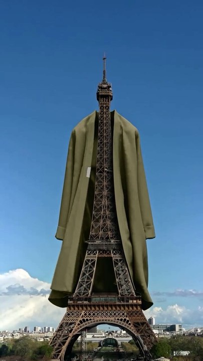 La marque Merrachi pose un voile sur la tour Eiffel et se retrouve au ...