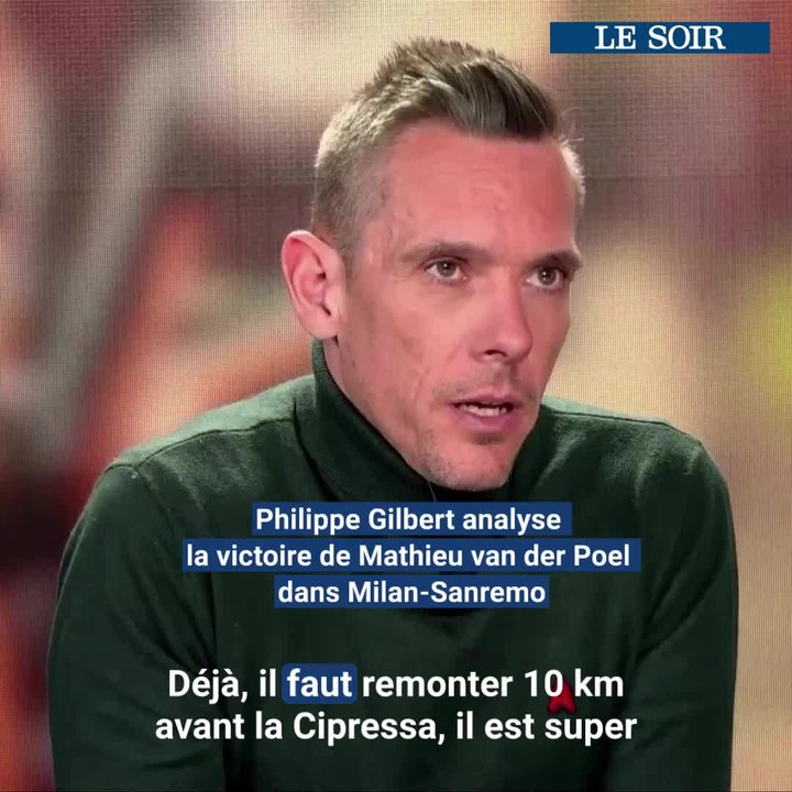 Philippe Gilbert analyse la victoire de Mathieu van der Poel dans Milan ...