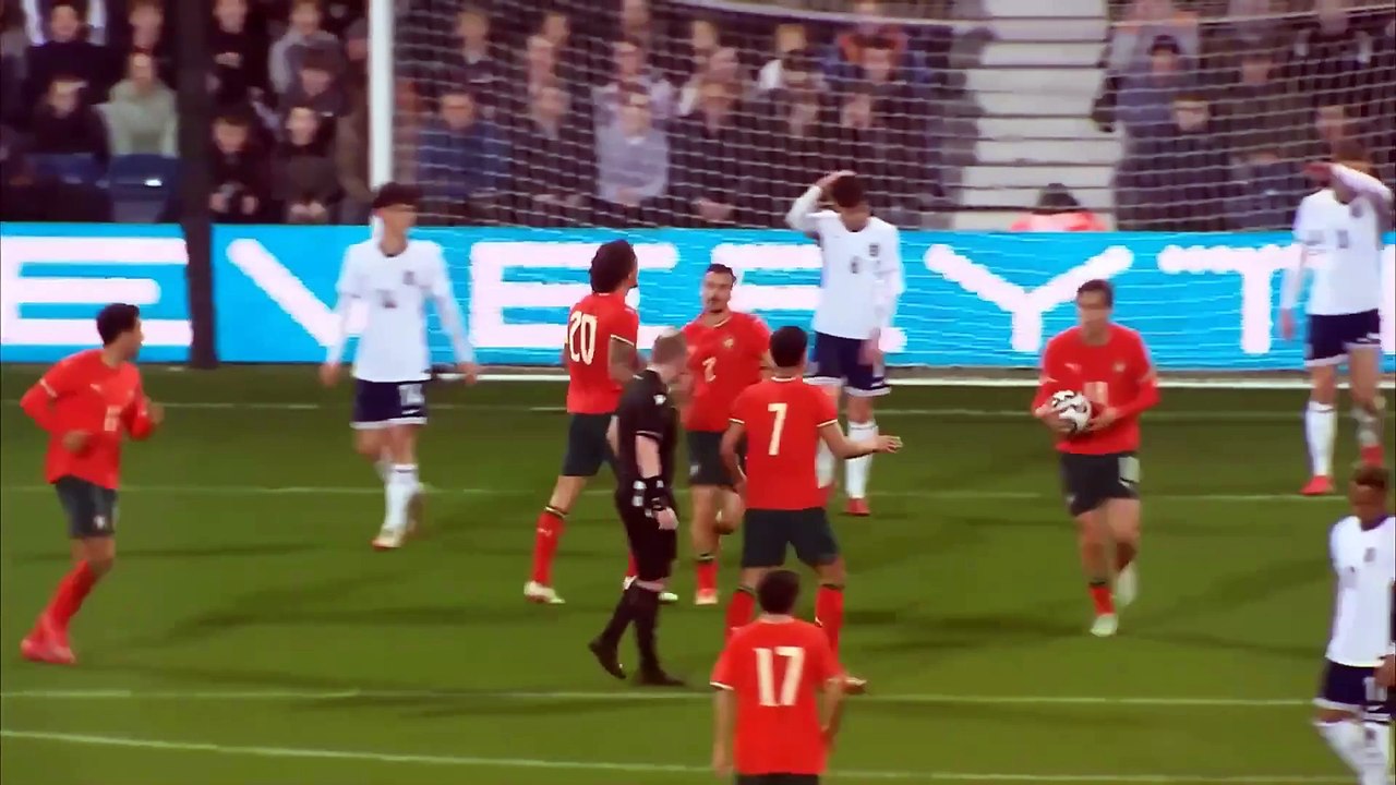 Nwaneri Scores Stunner On First Start! ｜ England U21 4-2 Portugal U21 ｜ Friendly ｜ Highlights ...