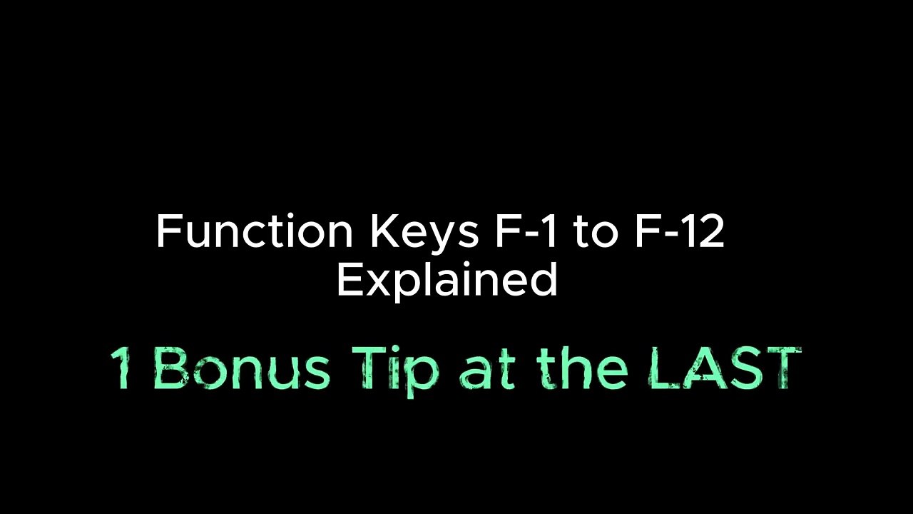 Function Keys of Computer F1 to F12 _ Computer Short Keys Explained _ Function Keys Detail ...