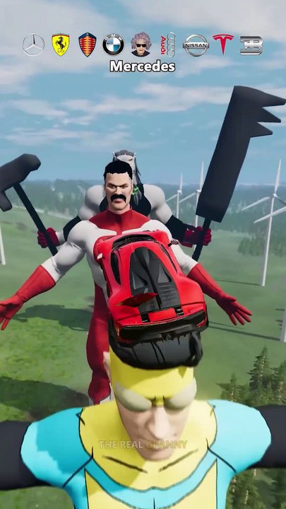 Cars vs Invincible Characters 😂 BeamNG.Drive - video Dailymotion
