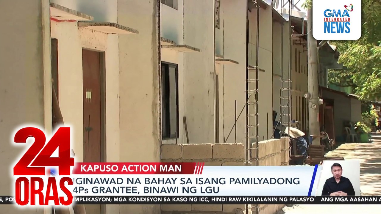 Iginawad na bahay sa isang pamilyadong 4Ps grantee, binawi ng LGU | 24 Oras - video Dailymotion