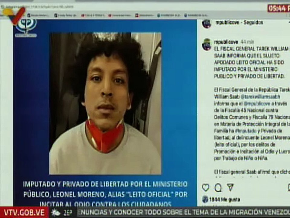 MP imputó y privó de libertad a Leonel Moreno alias “Leíto” por delitos ...