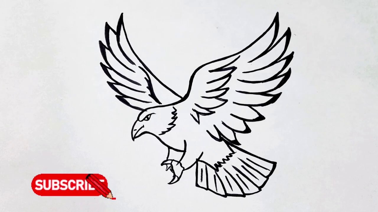 How to draw an eagle easy step by step __ Eagle drawing - video Dailymotion