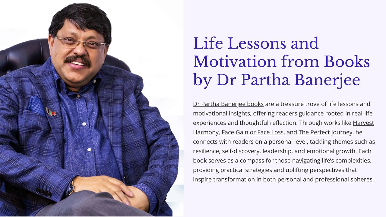 Life Lessons and Motivation from Books by Dr Partha Banerjee - video ...