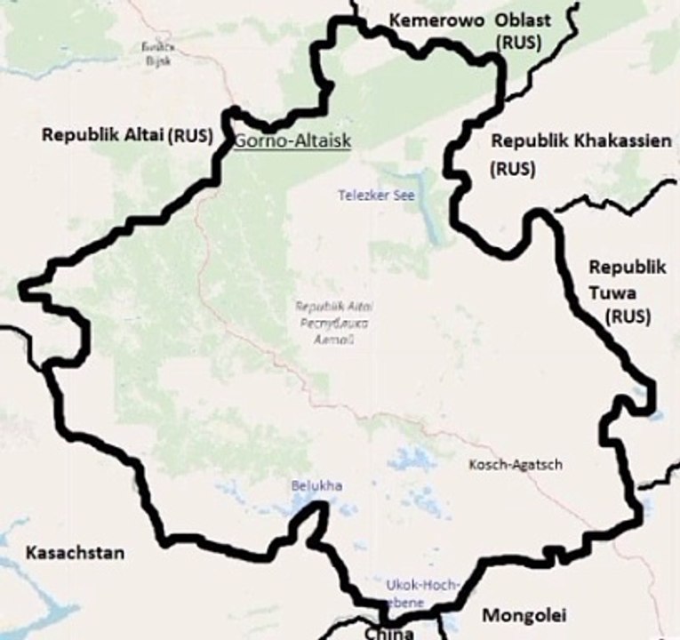 Map of Republic of Altai. Peta Republik Altai. Republic of Altai Map ...