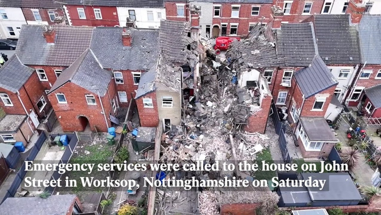 Drone footage shows house destroyed after deadly gas explosion - video ...