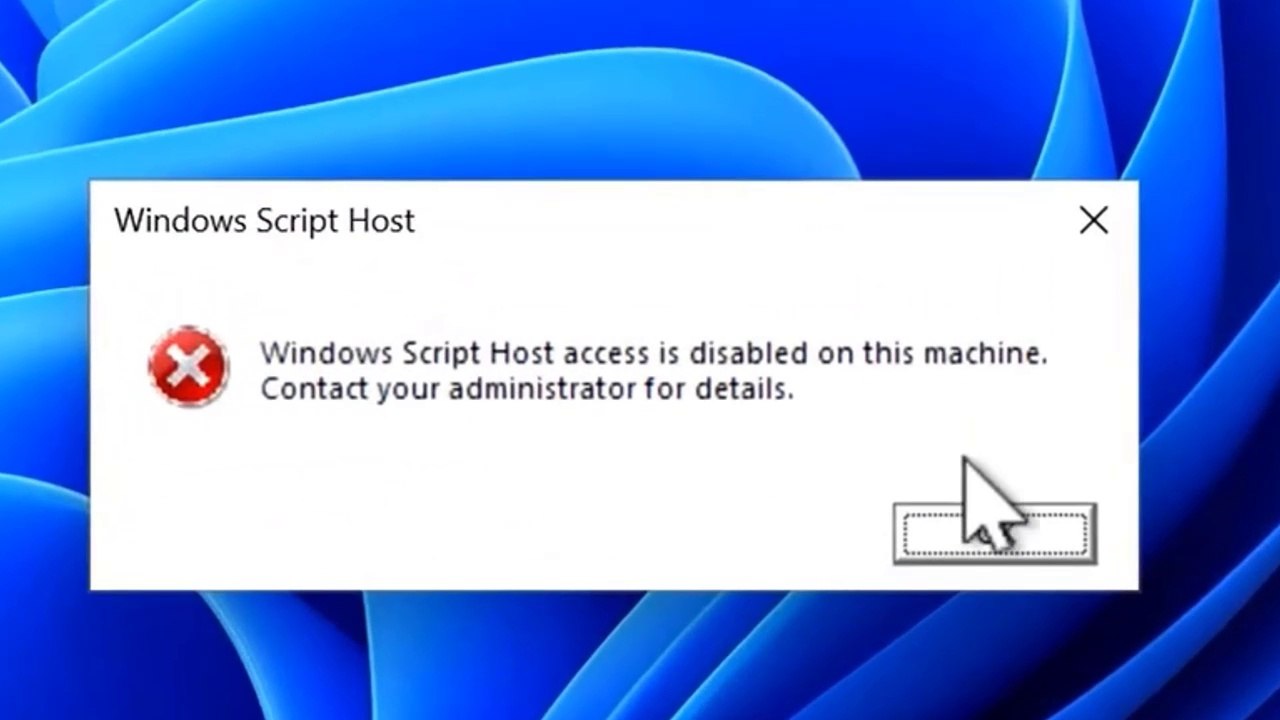 Solved - Windows script host access is disabled on this machine - video Dailymotion