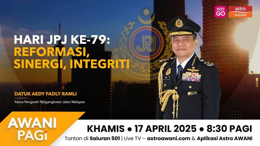 AWANI Pagi: Hari JPJ ke-79 - Reformasi, sinergi & integriti | Astro Awani