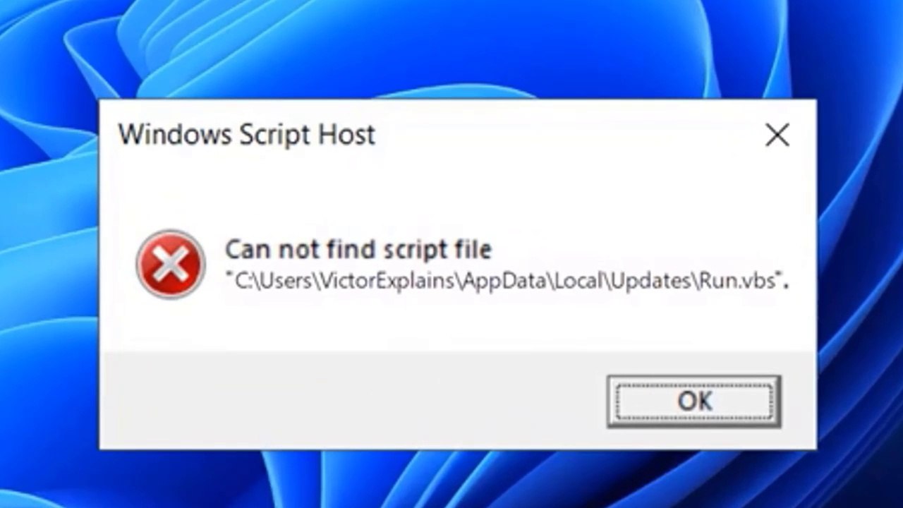 Solved - Windows script host can not find script file Run.vbs - video Dailymotion
