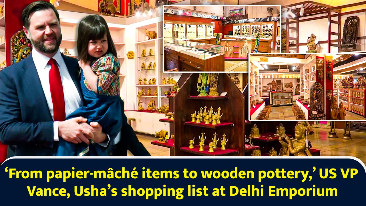 ‘From papier-mâché items to wooden pottery,’ US VP Vance, Usha’s ...