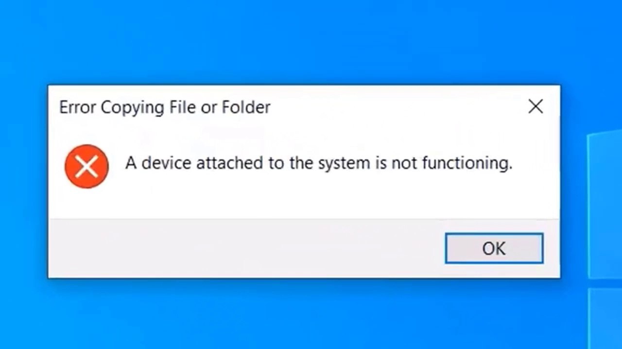 Solved - A device attached to the system is not functioning when copying files from phone to pc ...